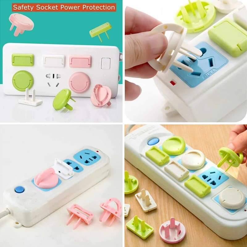 10-Piece Kids Electric Socket Safety Covers – With Token Lock - ARAMBAZ