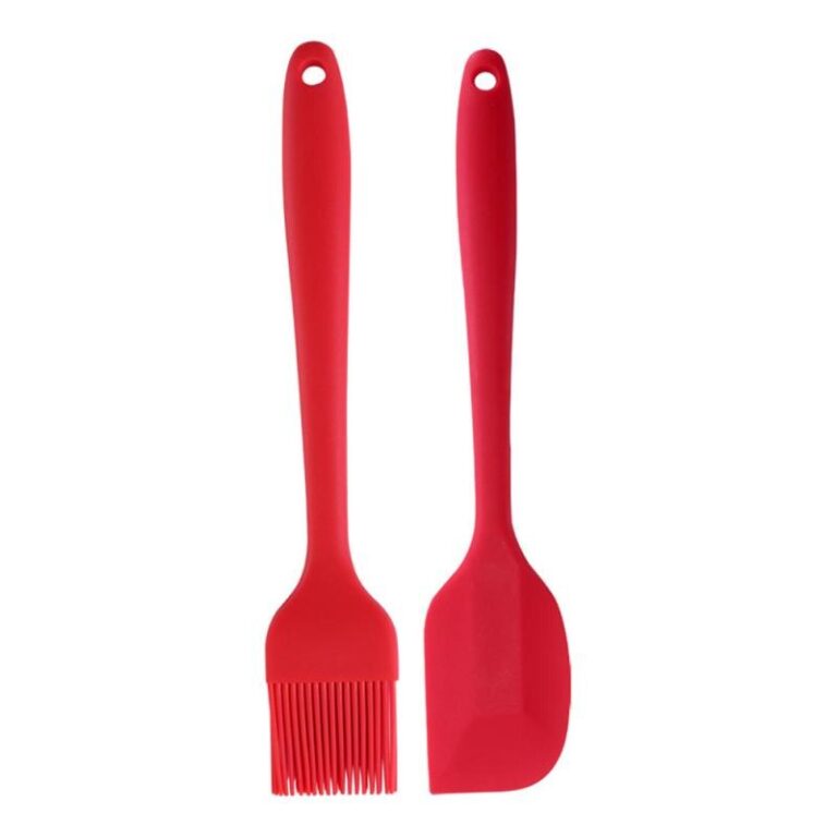 Silicone Spatula Barbecue Brush Kitchen Utensil Tool Kit Heat Resistant BBQ Oil Condiment ...