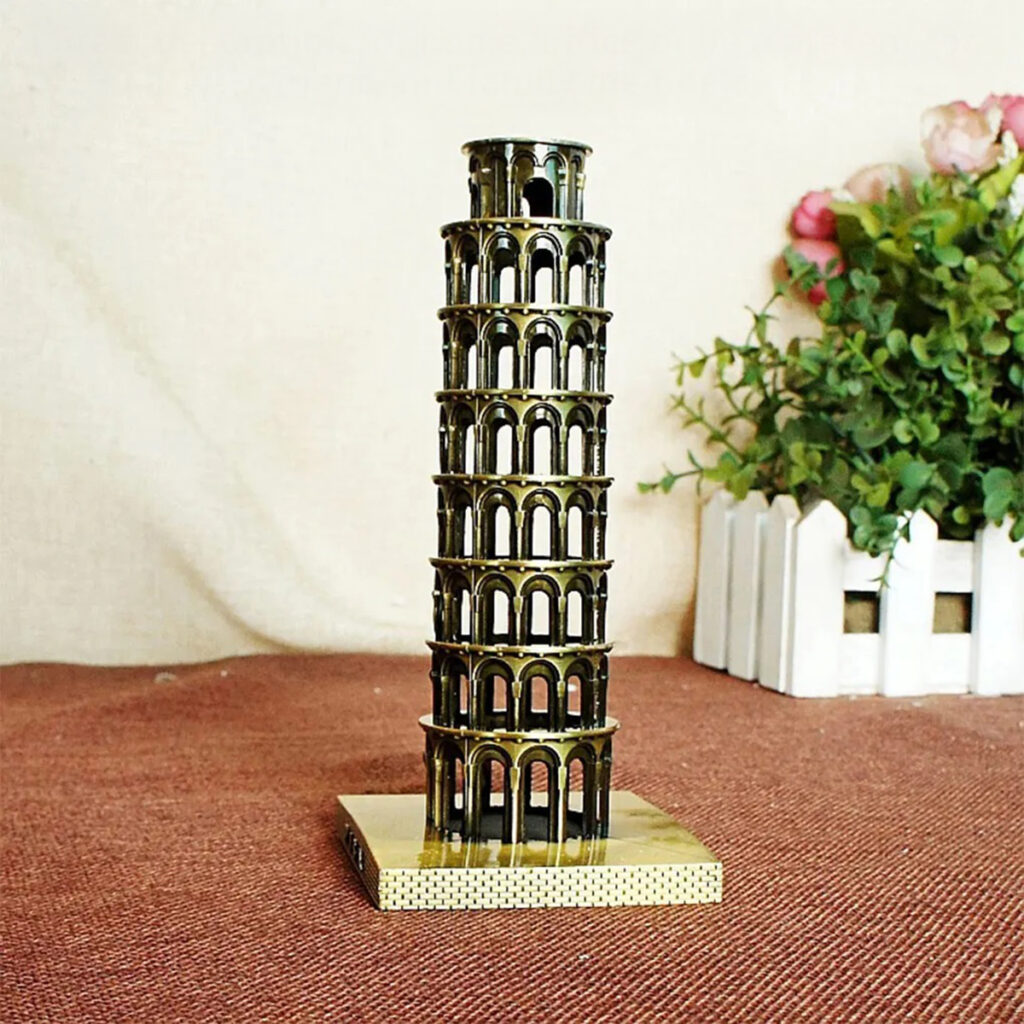 Leaning Tower of Pisa Metal Model | Bronze Alloy European Style Home ...