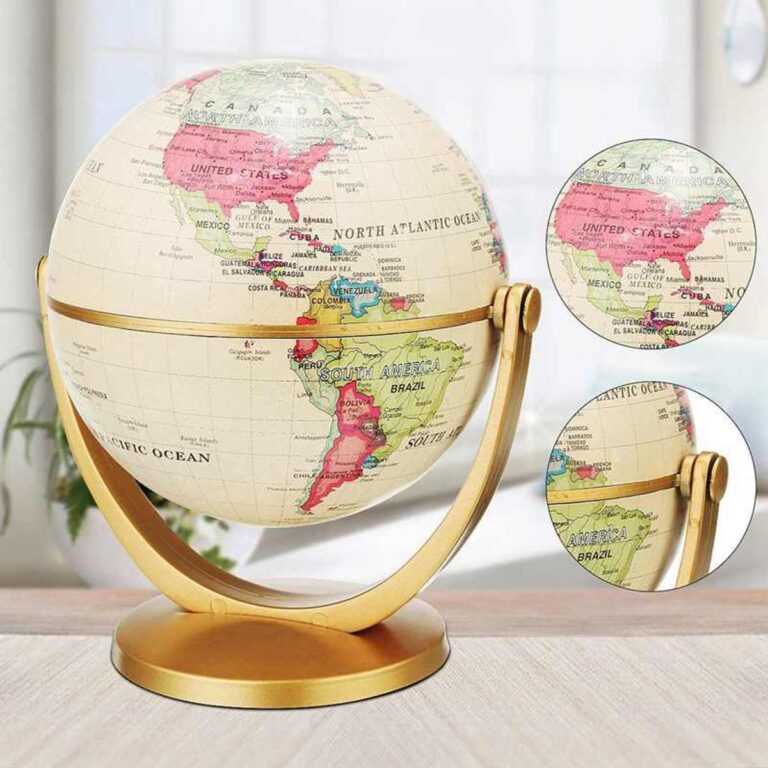360° Rotating 25cm Earth Globe — World Map with Stand — Geography ...