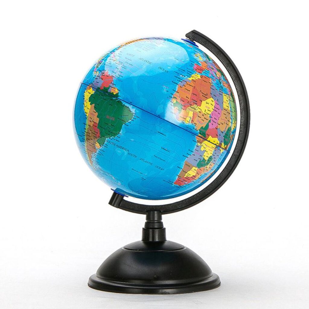 20cm Political District Plastic Ruler Globe – Globe Map of the World ...
