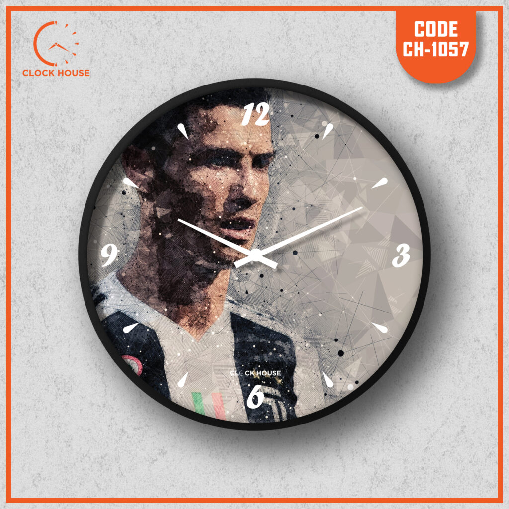 Clock House BD Ronaldo Sports Wall Clock Multicolor - ARAMBAZ