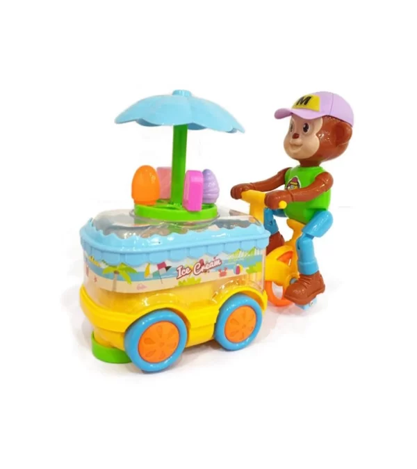 Monkey Ice Cream Cart – Multicolor Toy - ARAMBAZ