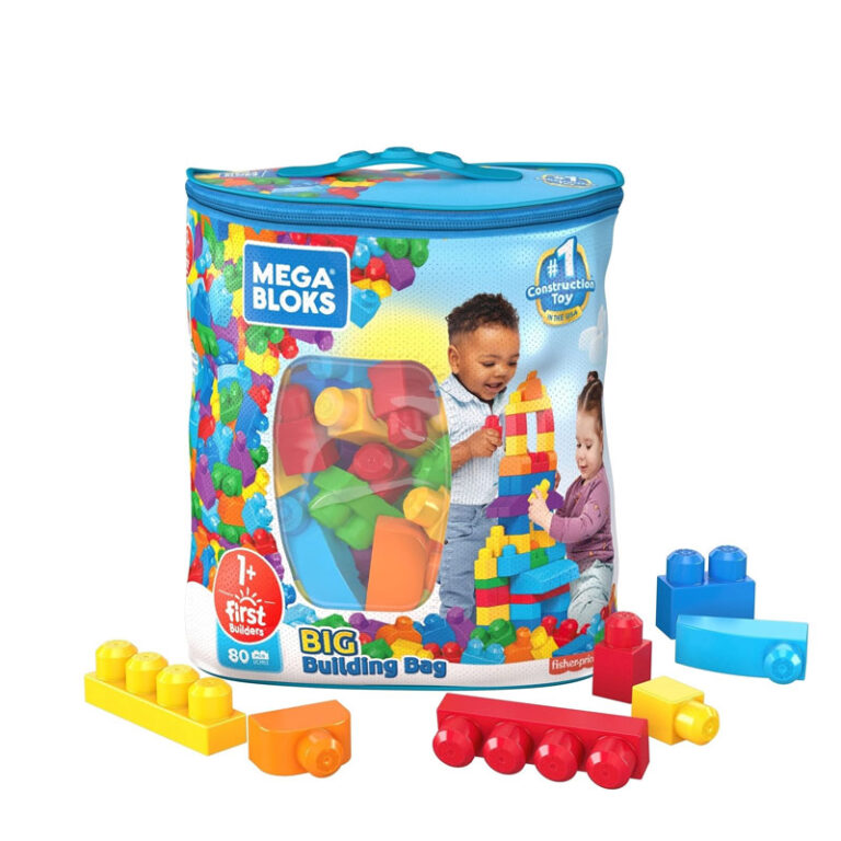 Mega Blocks 80 Pcs Bag Set | Creative Building Blocks for Kids - ARAMBAZ