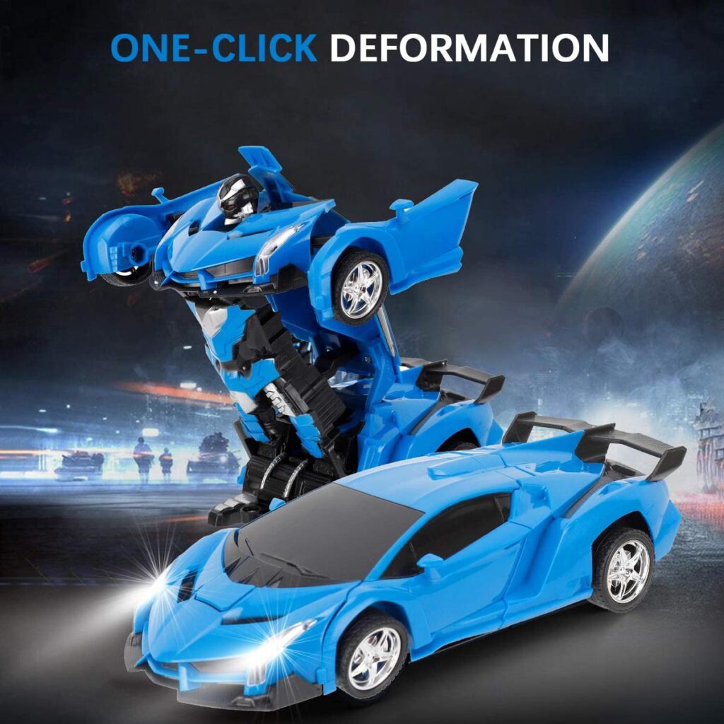 R/C Transformer Robot Car | 2-in-1 Action Toy | One-Button Transform ...