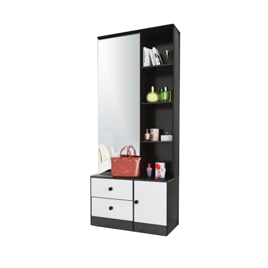 New Melamine Board Black Dressing Table With Drawers - ARAMBAZ
