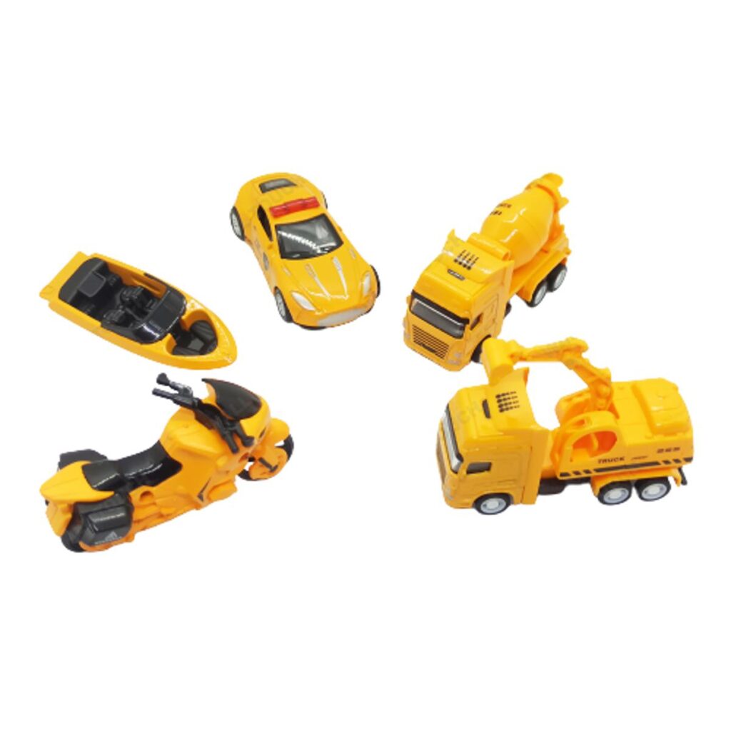 5-Piece Die-Cast Metal Construction Vehicle Toy Set – Mini Trucks ...
