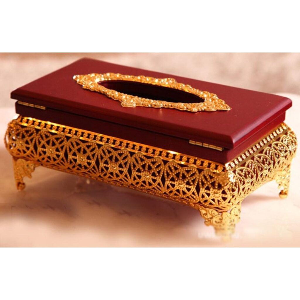 Classical Luxury European-Style Tissue Box – Gold-Plated High-End ...