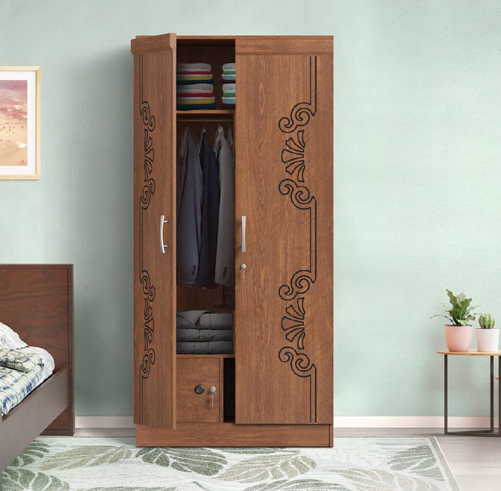 Antique 2 Door Cloth Storage Almirah Media Storage Cabinet (72/28 ...