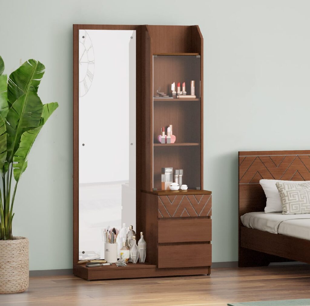 Furniture Express Antique MDF Box Dressing Table with Shelves and ...