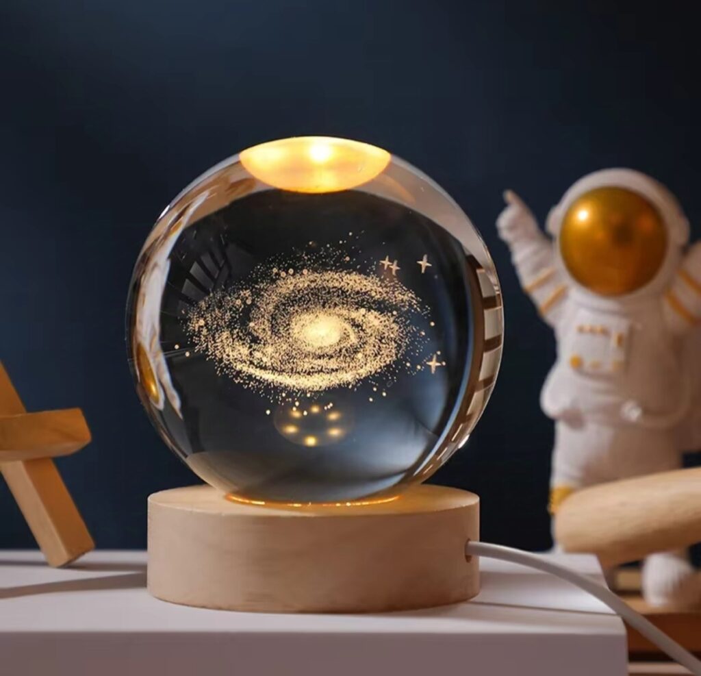 3D Color Changing LED Crystal Ball – Galaxy - ARAMBAZ