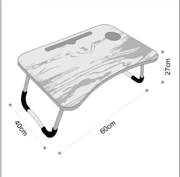 Folding Laptop Stand Holder Desk with Slot Portable Study Table - ARAMBAZ